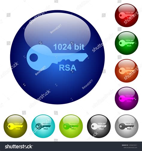 1024 bit rsa encryption icons on stock vector royalty free 1235451811