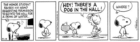 Peanuts 10 Funniest Snoopy At School Comics