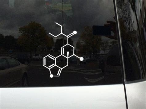 Lsd Psychedelic Drug Chemical Compound Skeletal Formula Vinyl Decal
