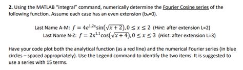 Solved Using The MATLAB Integral Command Numerically Chegg