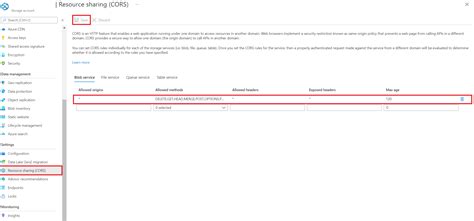Setting Up Blob Storage For Use In Form Recognizer Sas And Cors Microsoft Qanda