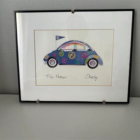 Volkswagen Beetle Print By Anne Ormsby Signed Blue Heaven 8”x10” Etsy