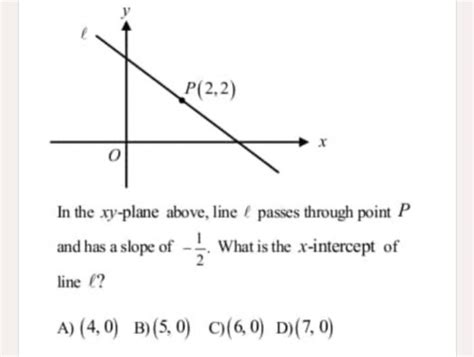In The Xy Plane Above Line ℓ Passes Through Point P And Has A Slope Of −