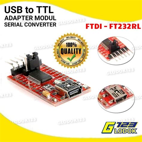ftdi ft232rl ft232 usb to ttl serial converter adapter module shopee