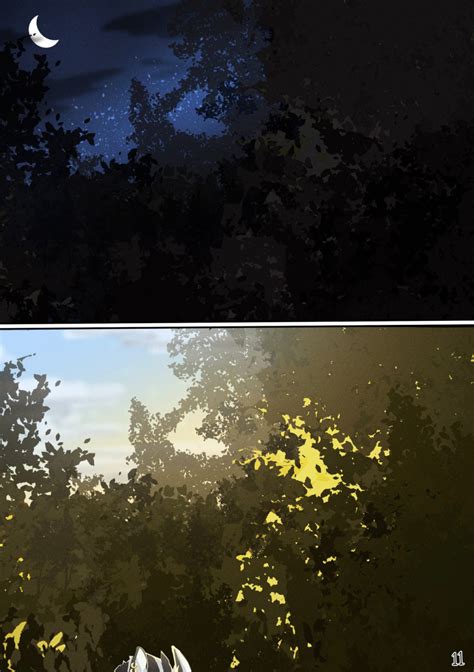 Rule 34 Comic Comic Page Day Forest Kakhao Landscape Moon Night No Sex No Visible Genitalia