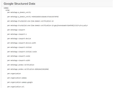 Google Structured Data Cryeye Project