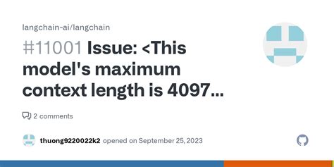 Issue · Issue 11001 · Langchain Ailangchain · Github