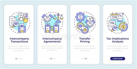 Intercompany Transaction Process Onboarding Mobile App Screen Stock
