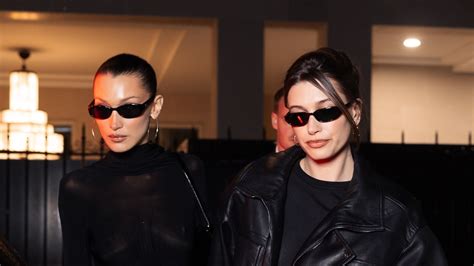 Bella Hadid And Hailey Bieber Offer Variations On A Sheer Black Theme