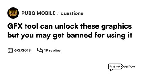 Gfx Tool Can Unlock These Graphics But You May Get Banned For Using It