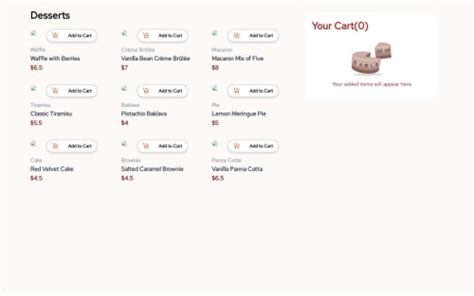 Frontend Mentor Product List With Cart Coding Challenge Solution