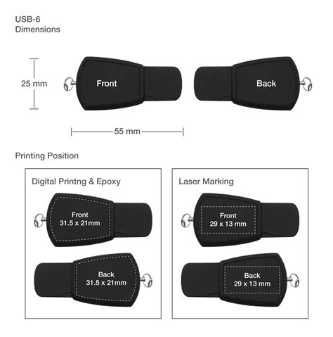 Black Rubberized USB Imprint Logo USB Flash Magic Trading Company MTC
