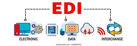 Edi 전자 데이터 교환 개념입니다 스톡 벡터로열티 프리 2186201953 Shutterstock