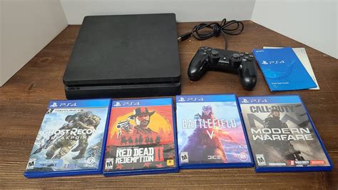 Sony Ps4 Console Controller Power Cord And Games Including Call Of Duty