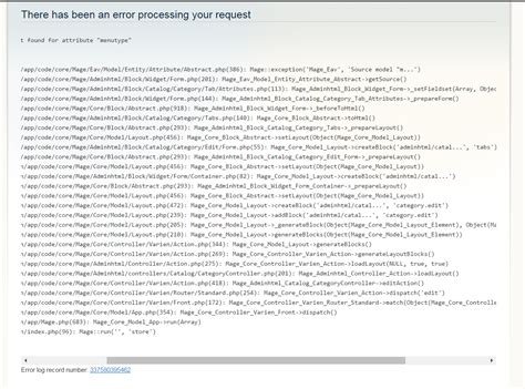 Source Model Megamenumenutype Not Found For Attribute Menutype On