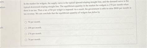 solved in the market for widgets the supply curve is the