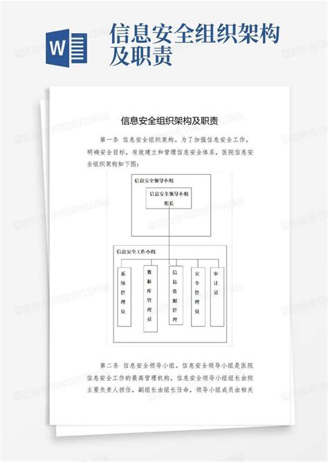 信息安全组织架构及职责word模板下载 编号lpzakooz 熊猫办公
