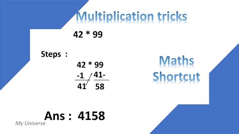 Mathematics Tricks Shortcuts Multiplication Tricks Youtube