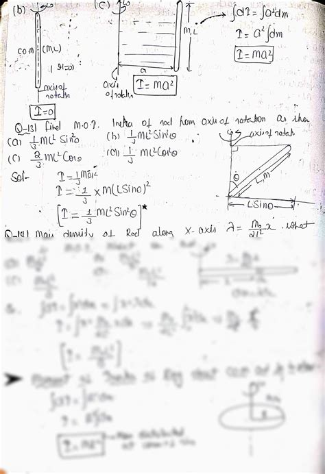 SOLUTION Rotational Motion Th Physics Jee Neet Detailed Notes Studypool
