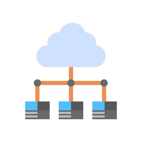 Premium Vector Cloud Data Center Icon