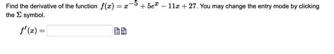 Solved Find The Derivative Of The Function
