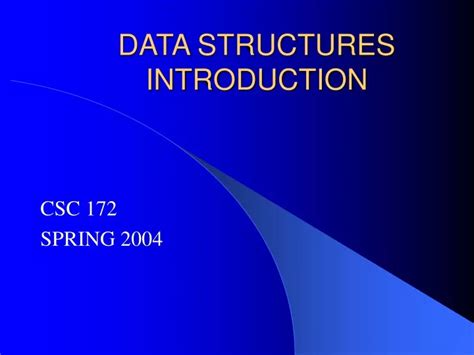 Ppt Advanced Data Structures And Algorithms Course Powerpoint Presentation Id9543263