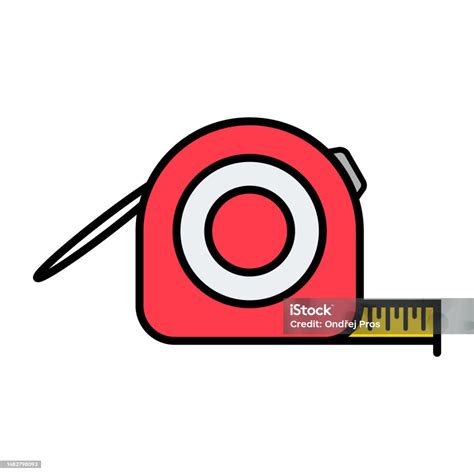 측정 테이프 아이콘 측정 도구 컨셉 디자인 기호 계측기 플랫 벡터 일러스트 레이 션 개념에 대한 스톡 벡터 아트 및 기타 이미지 개념 건설 산업 건설 현장 Istock