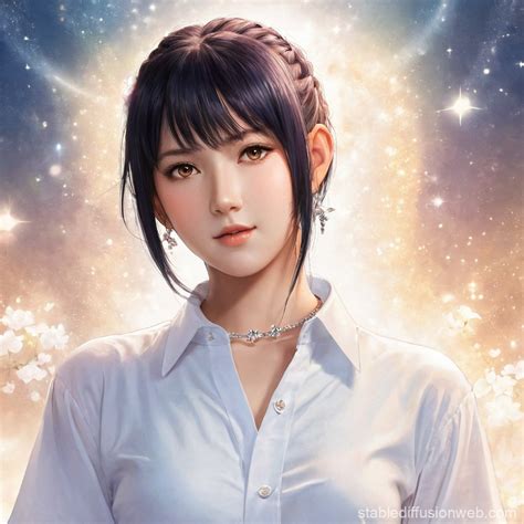 Hinata Hyuga In White Shirt Stable Diffusion Online