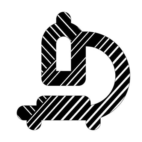 Premium Photo Microscope Icon Black White Diagonal Lines