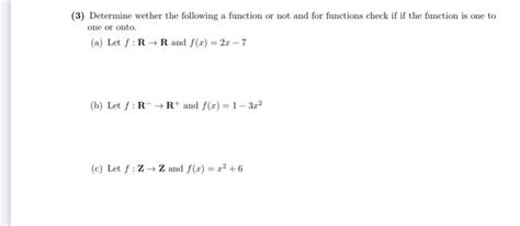 Solved Determine Wether The Following A Function Or Not Chegg