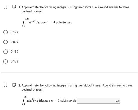 Answered ☐ ☐ 1 Approximate The Following Bartleby
