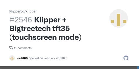 Klipper Bigtreetech Tft Touchscreen Mode Issue Klipper D Klipper Github