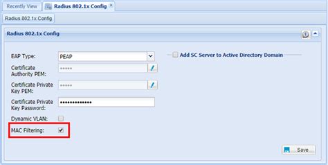 MAC Filtering Configuration Single Connect Reference Guide
