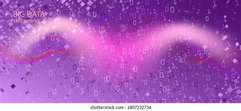 binary code vector background matrix flying stock vector royalty free
