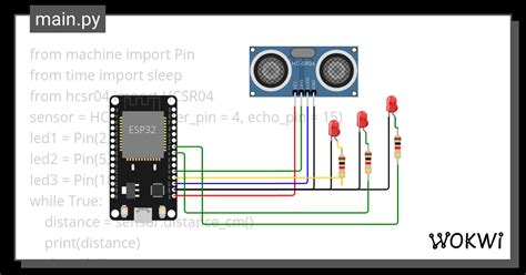 Bai 2 Cam Bien Sieu Am Wokwi Esp32 Stm32 Arduino Simulator