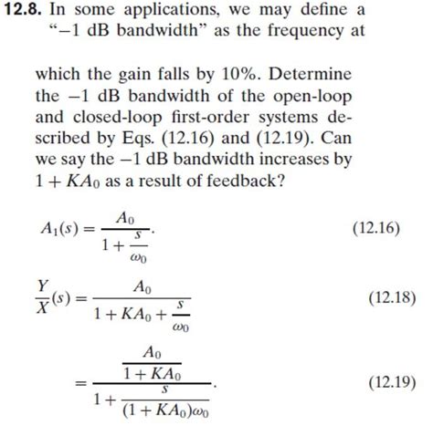 solved 12 8 in some applications we may define a “ 1 db