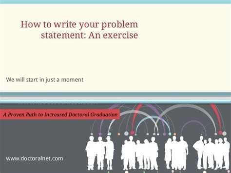 how to write doctoral dissertation or thesis problem statements an e…