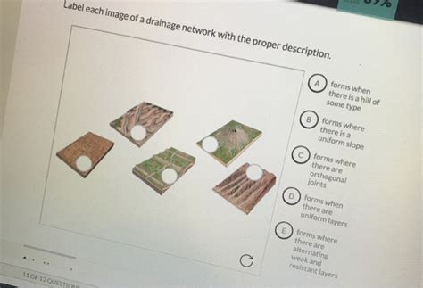 Solved Label Each Image Of A Drainage Network With The