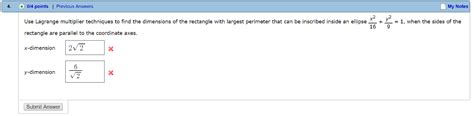 solved use lagrange multiplier techniques to find the