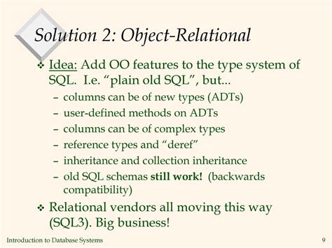 object oriented and object relational dbmss ppt download