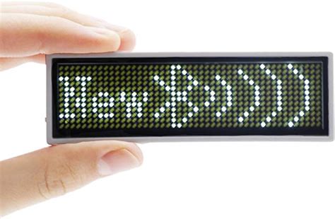 vblab upgraded wireless bluetooth led name badge rechargeable name tag