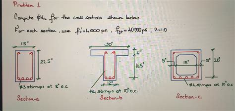 Problem 1compute φvn ﻿for The Cross Sections Shown