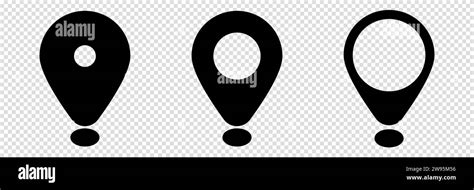 Set Of Location Pin Icons GPS Marker Vector Illustration Stock Vector Image Art Alamy