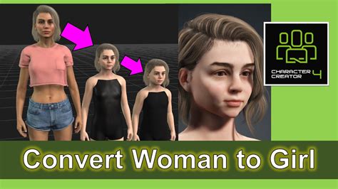 Convert CC4 Woman to a Girl | Character Creator 4 Tutorial #CC4 # ...