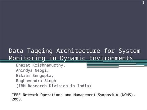 Pptx Data Tagging Architecture For System Monitoring In Dynamic