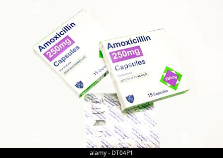 Antibiotique De Pénicilline Amoxicilline Médicaments Comprimés Banque D
