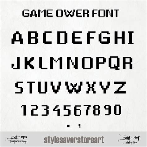 Game Font Arcade Svg Font Font Game Over Font Svg Pixel Svg Font