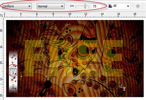 membekukan tampilan objek transparan di coreldraw belajar coreldraw