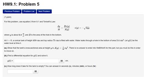 solved hw9 1 problem 5 previous problem problem list next