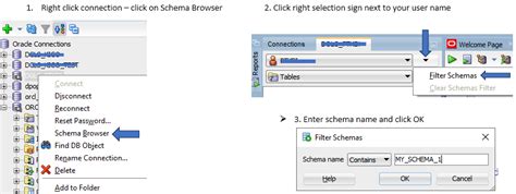 oracle sql developer is it possible to filter schemas in schema